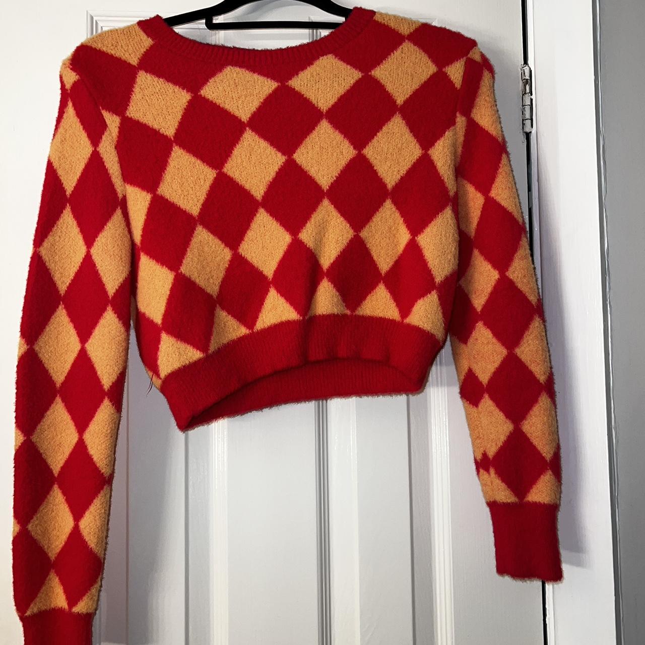 Zara pink chequered soft jumper. Brand new. - Depop