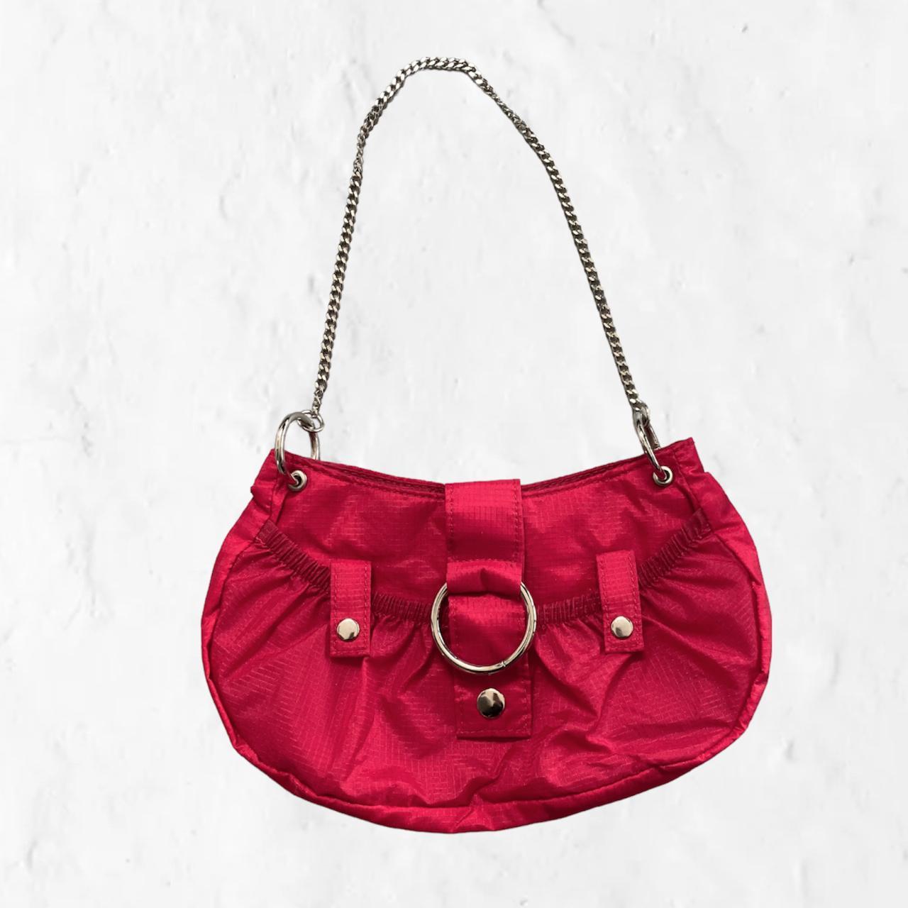 Red nylon mini bag 🦋£2 tracked shipping -utility... - Depop