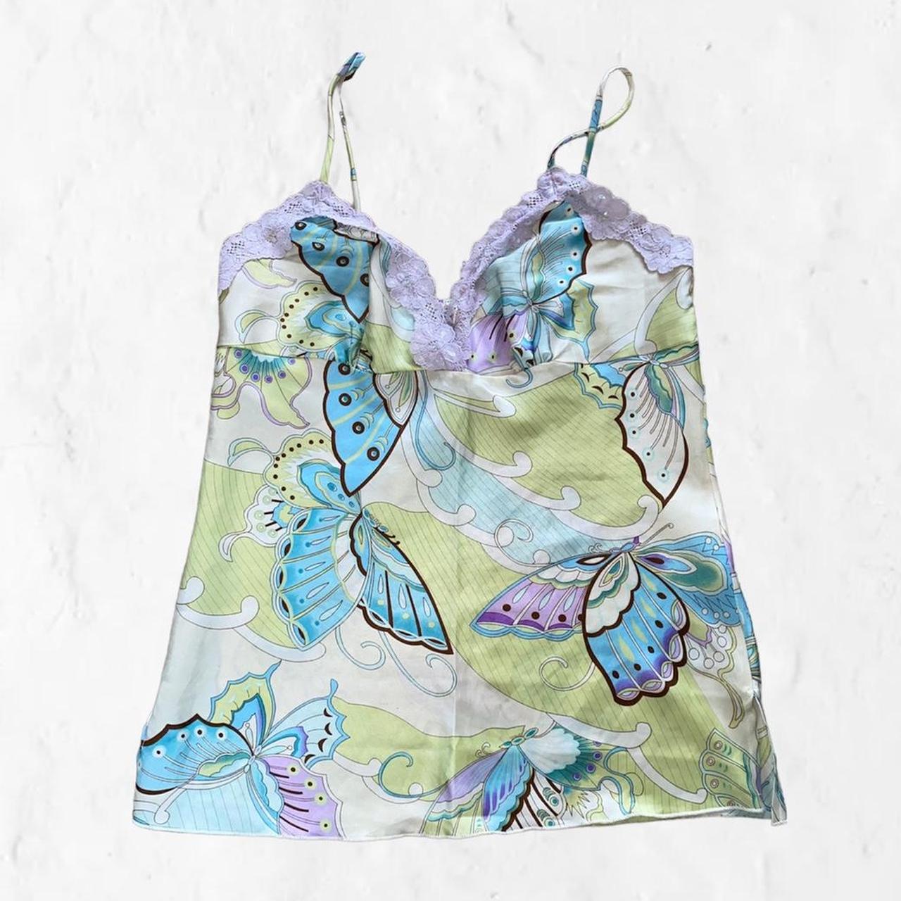 Mermaidcore 🐚🧜‍♀️🎐 Butterfly cami top 🦋£2 tracked... - Depop