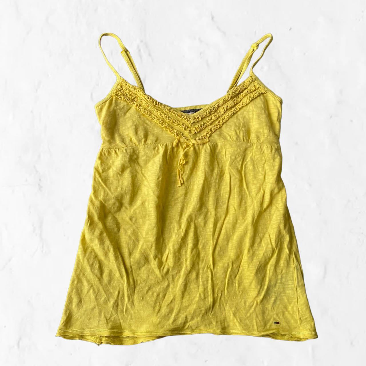 Yellow babydoll top 🦋£2 tracked shipping -ruffle... - Depop