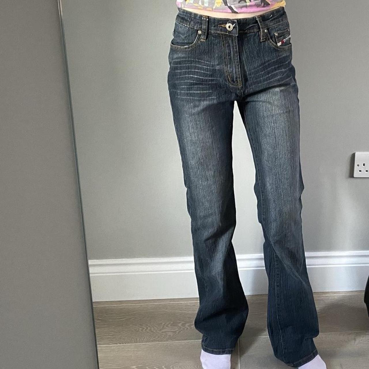 Flare rhinestone jeans 🦋£2 tracked shipping... - Depop