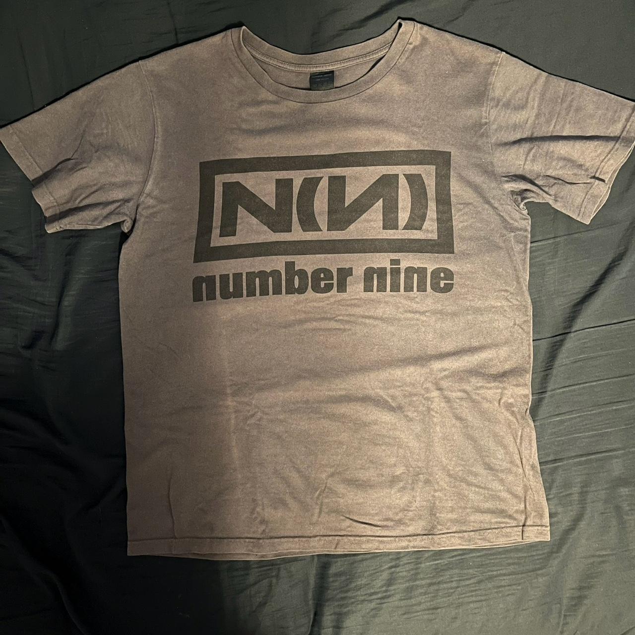 Number Nine Box Logo Tee dark grey Tagged size 3... - Depop