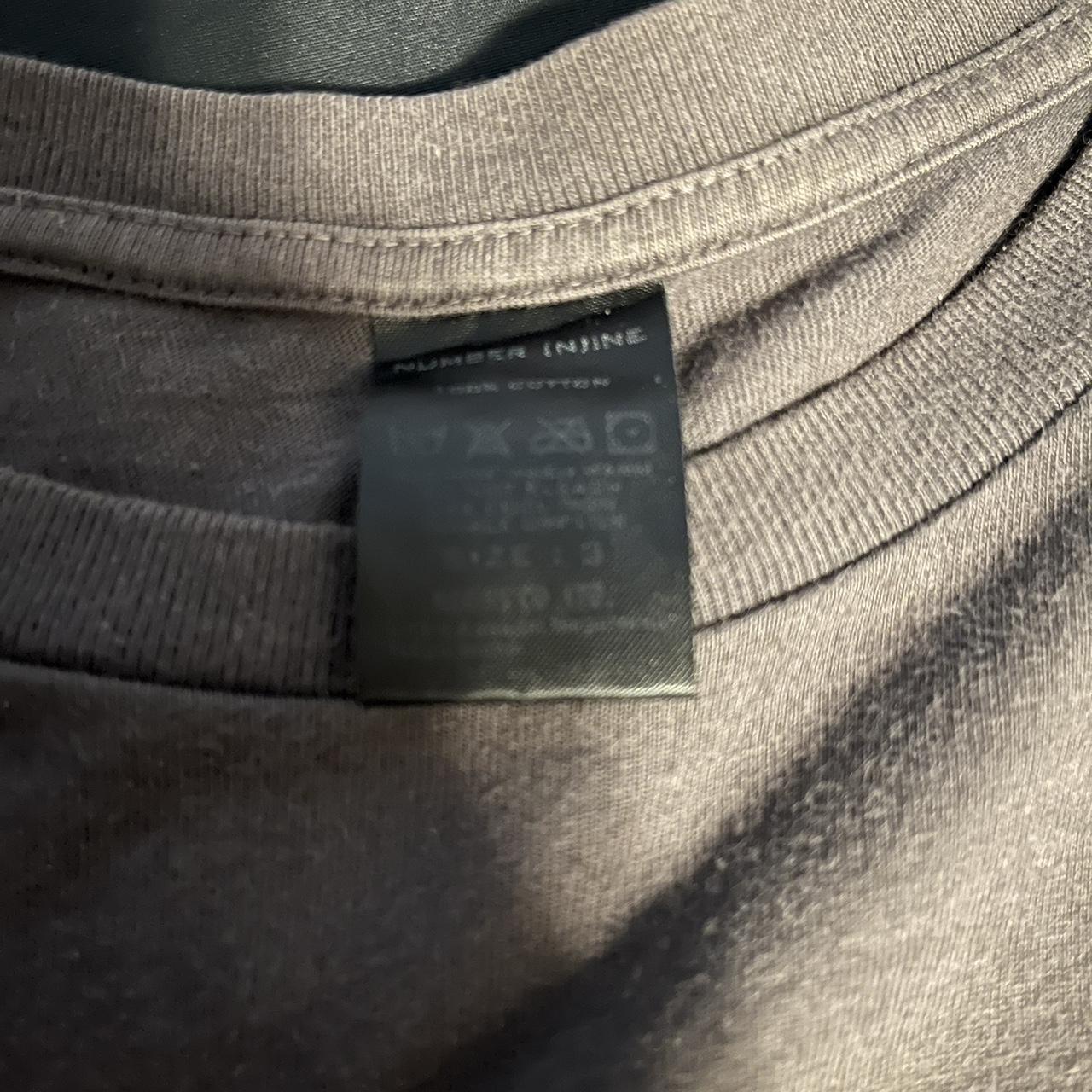 Number Nine Box Logo Tee dark grey Tagged size 3... - Depop