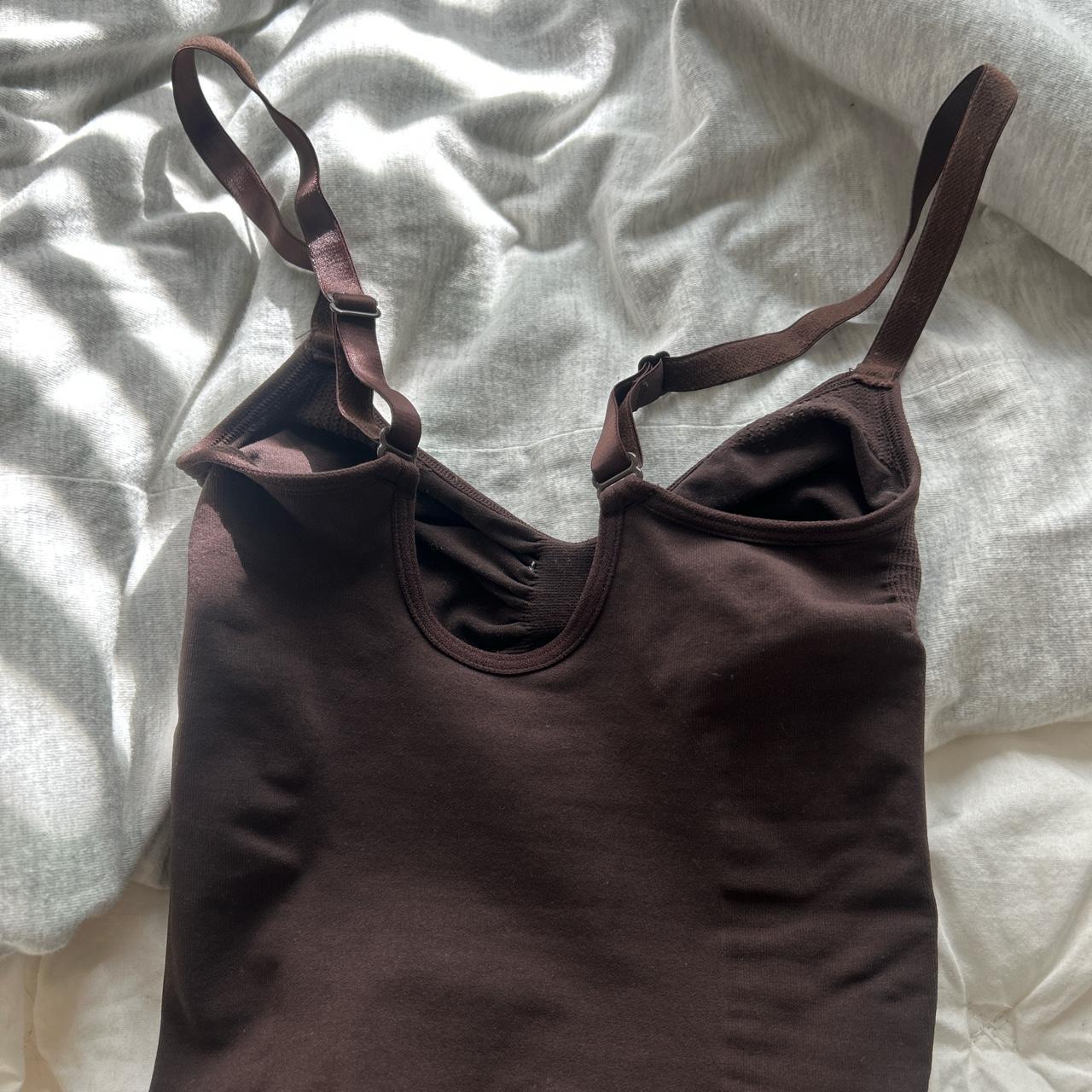 Skims thong bodysuit Espresso brown Size... - Depop