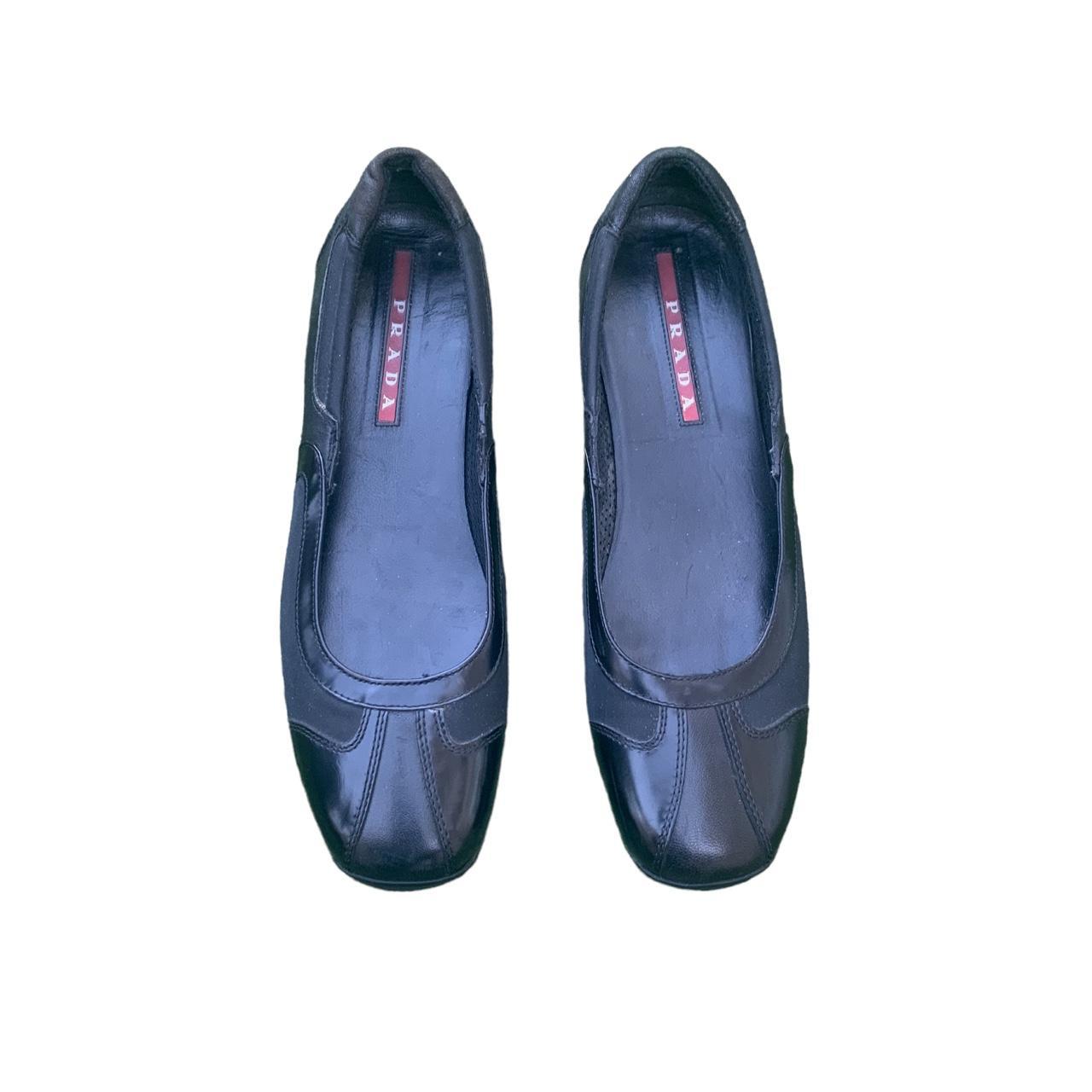 Prada Women's Black Ballet-shoes | Depop