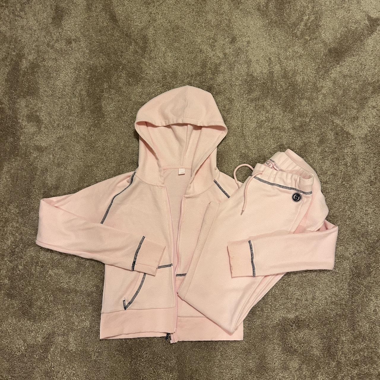 Pink & blue Body by Raven waffle knit set -Top size... | Depop