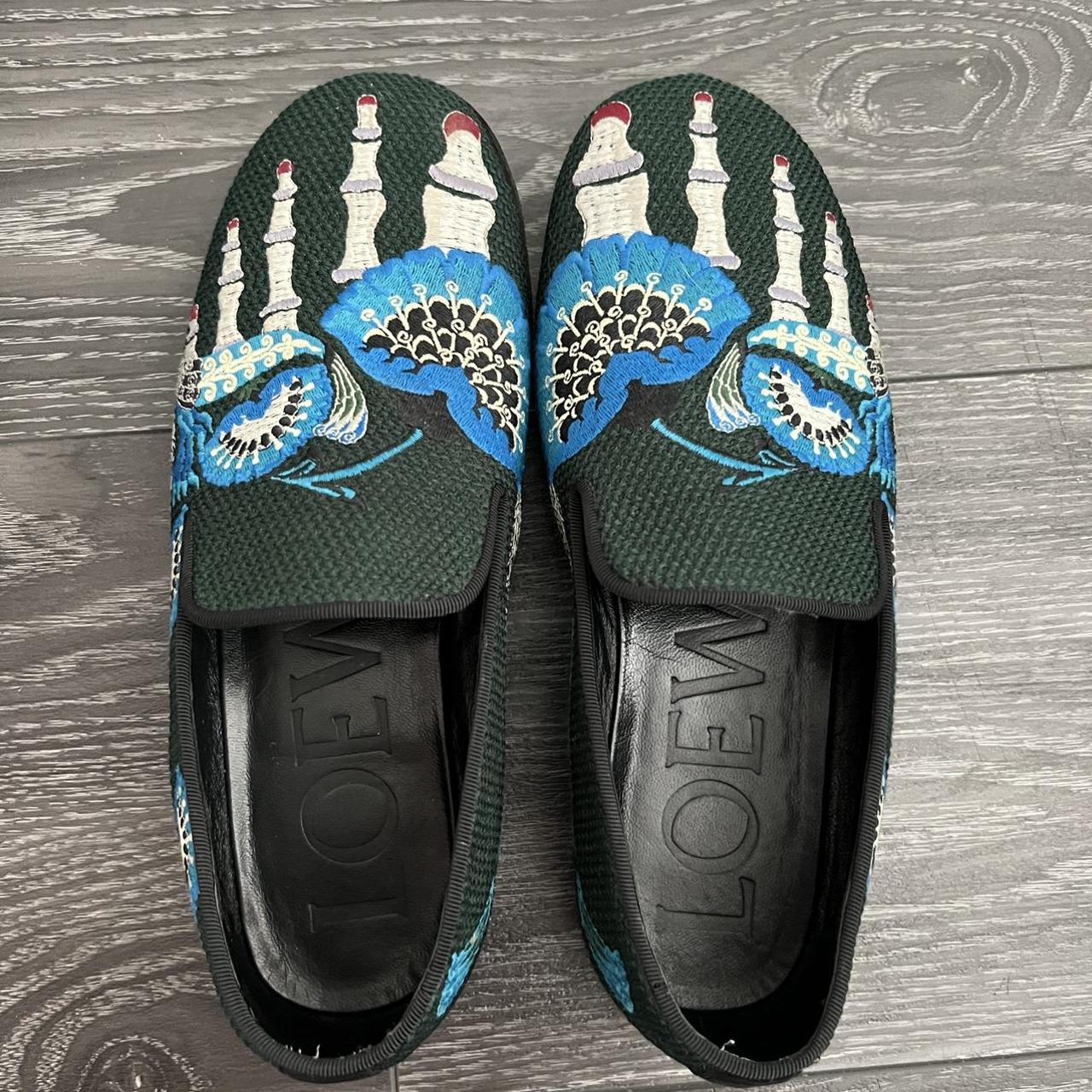 loewe skeleton toe embroidered flats 38 - Depop