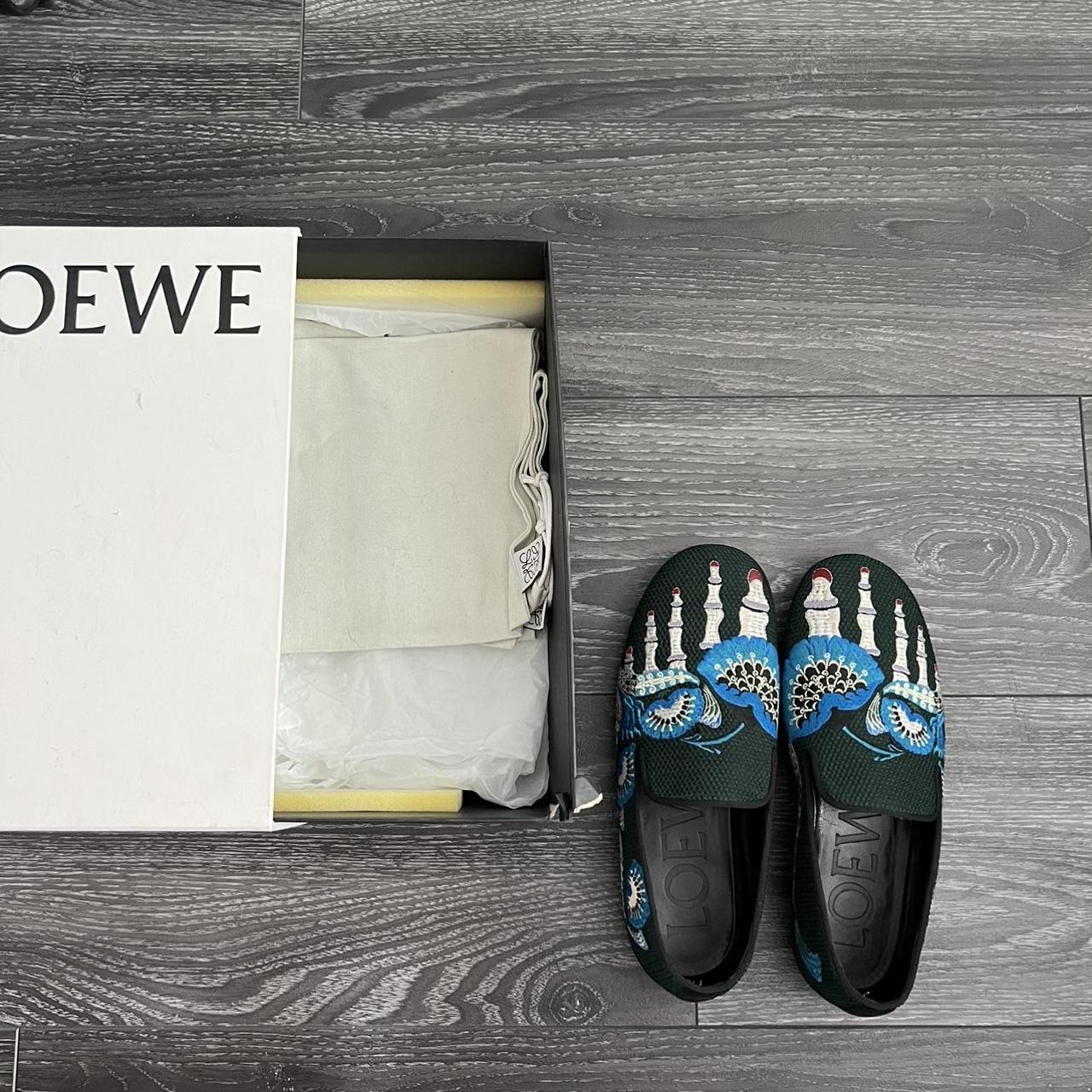 loewe skeleton toe embroidered flats 38 - Depop