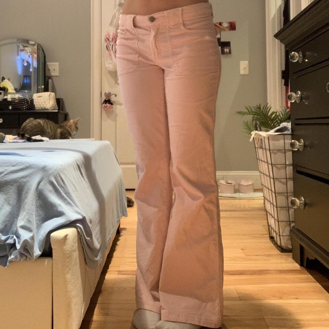 Be Bop baby pink low rise flare y2k jeans ~size... - Depop