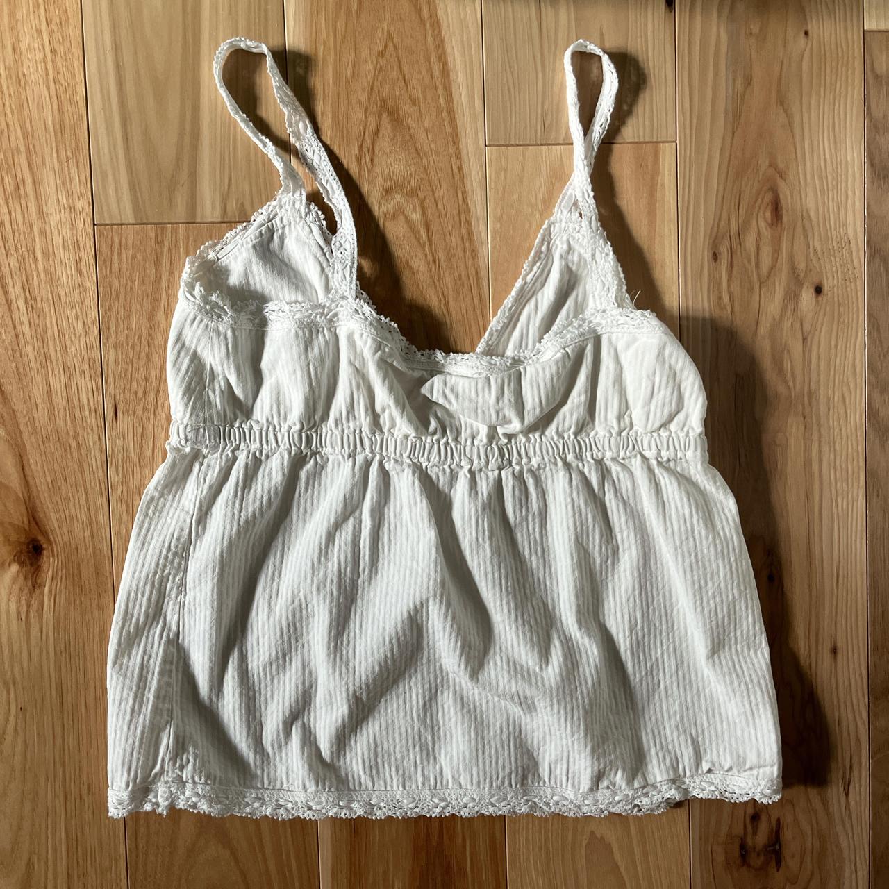 brandy melville edith lace tank. worn once, in great... - Depop