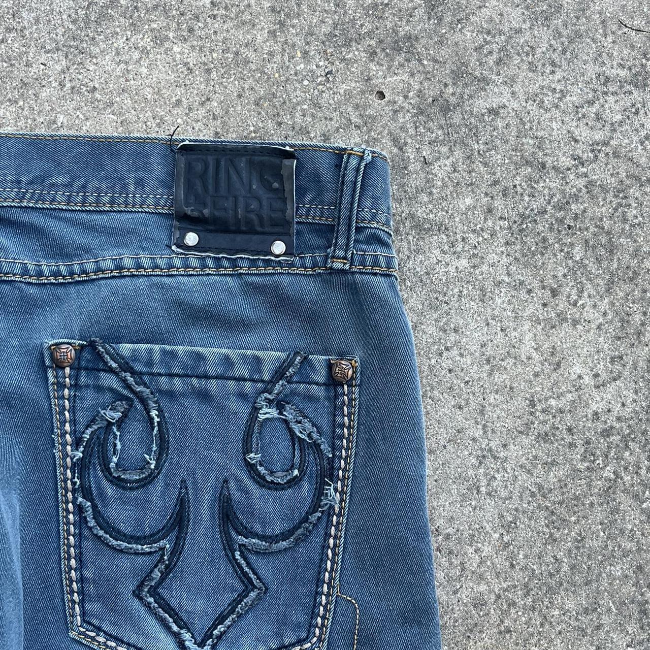 Ring Of Fire Y2k Jeans, Baggy y2k Jeans, 34W 34L,... - Depop