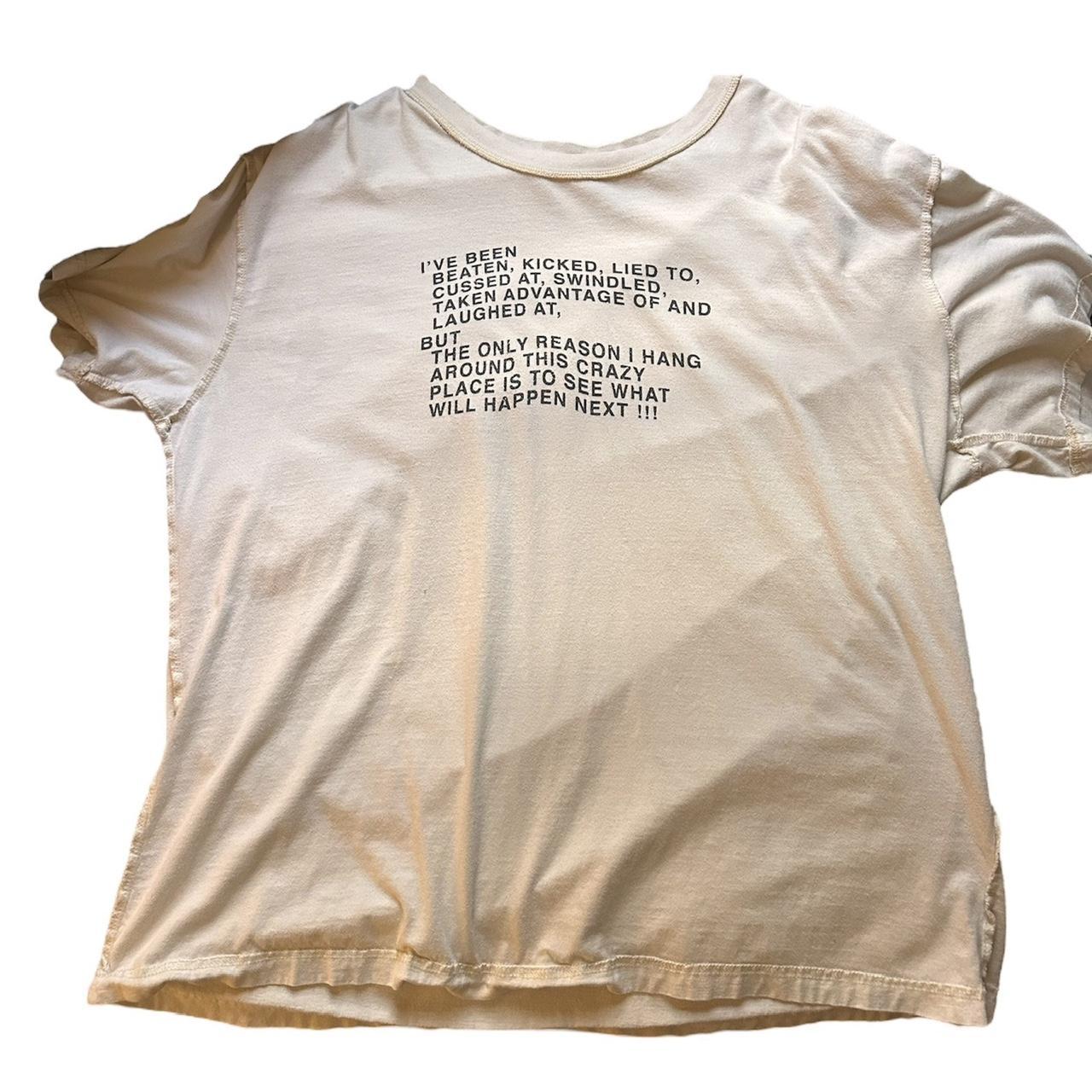 Off White MNML Text Graphic tee Amazing condition... - Depop