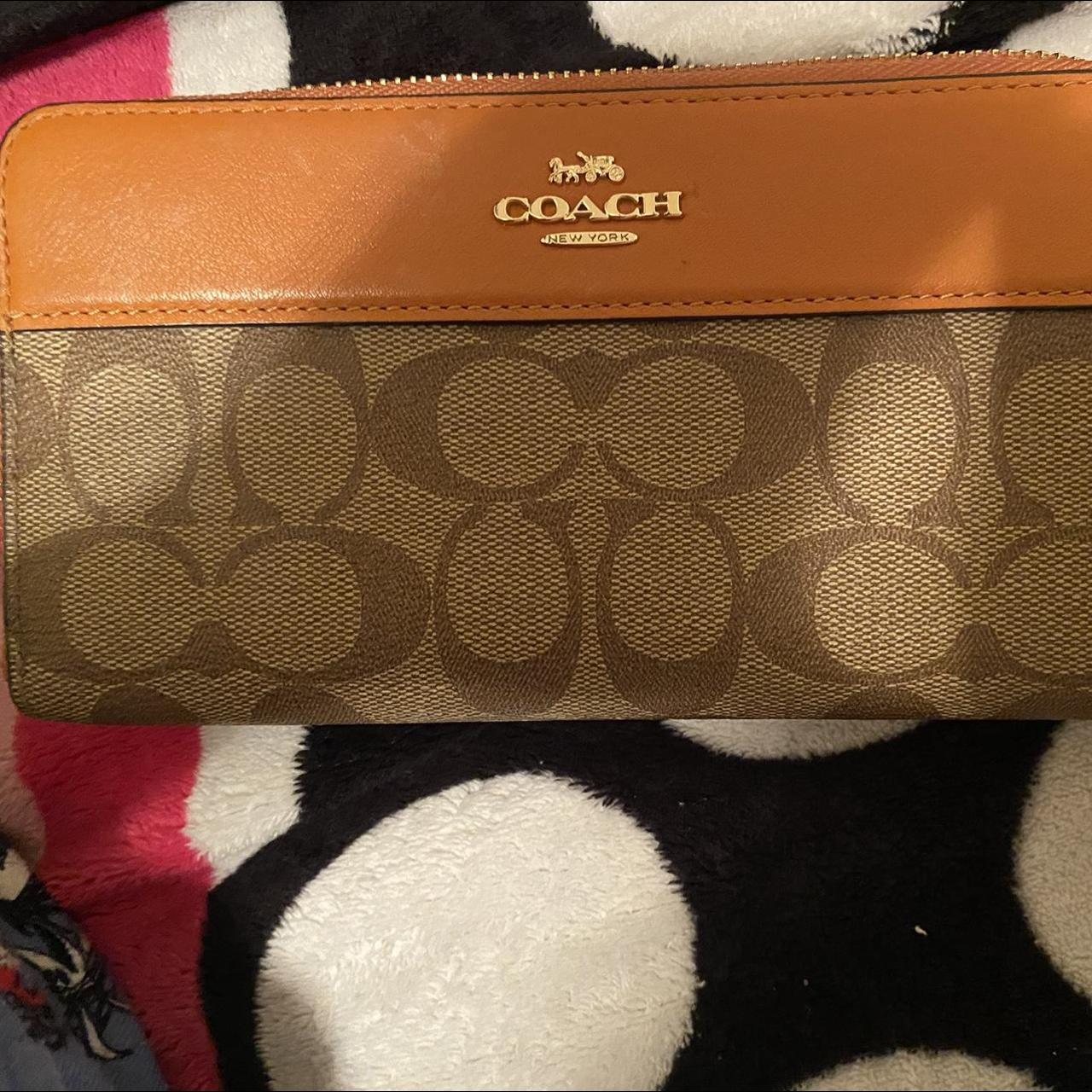Brown and orange coach wallet Please message if... - Depop