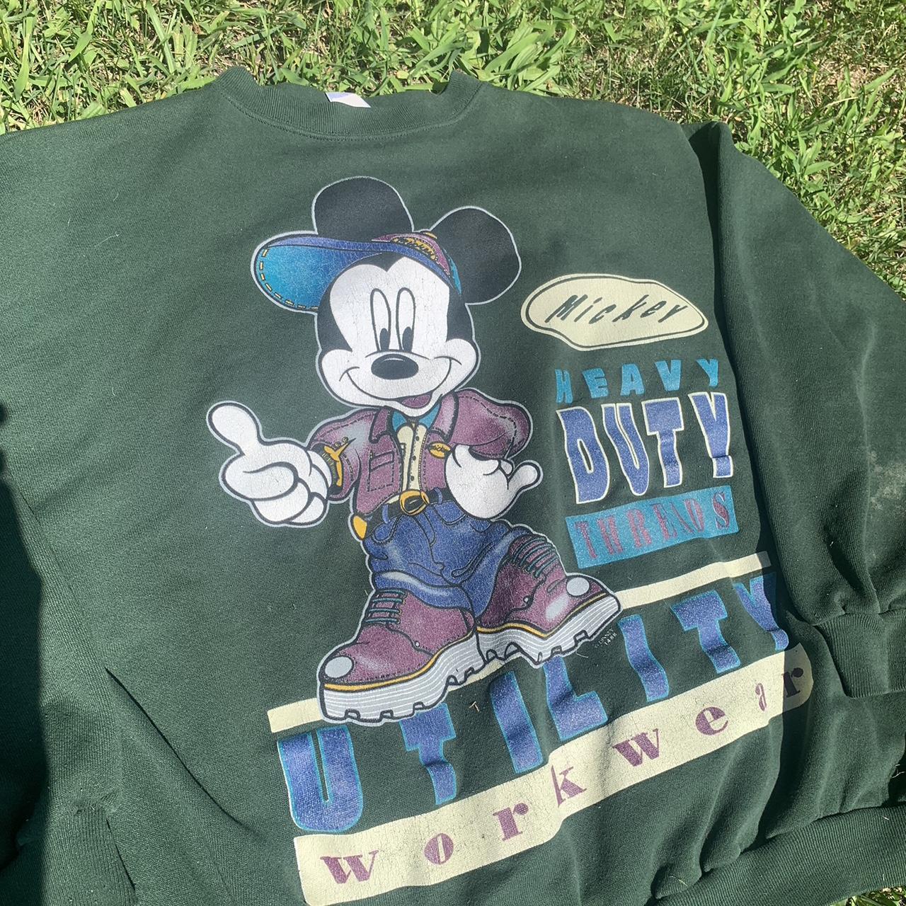 Mickey mouse heavy duty threads utility workwear... - Depop