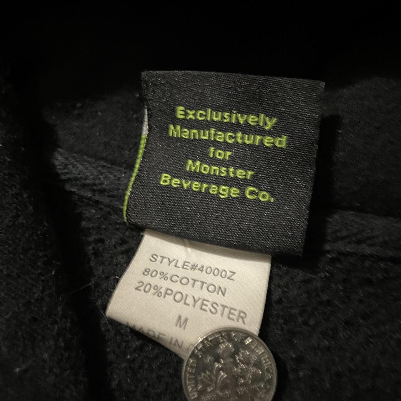 Y2K monsters energy grunge green and black zip up... - Depop