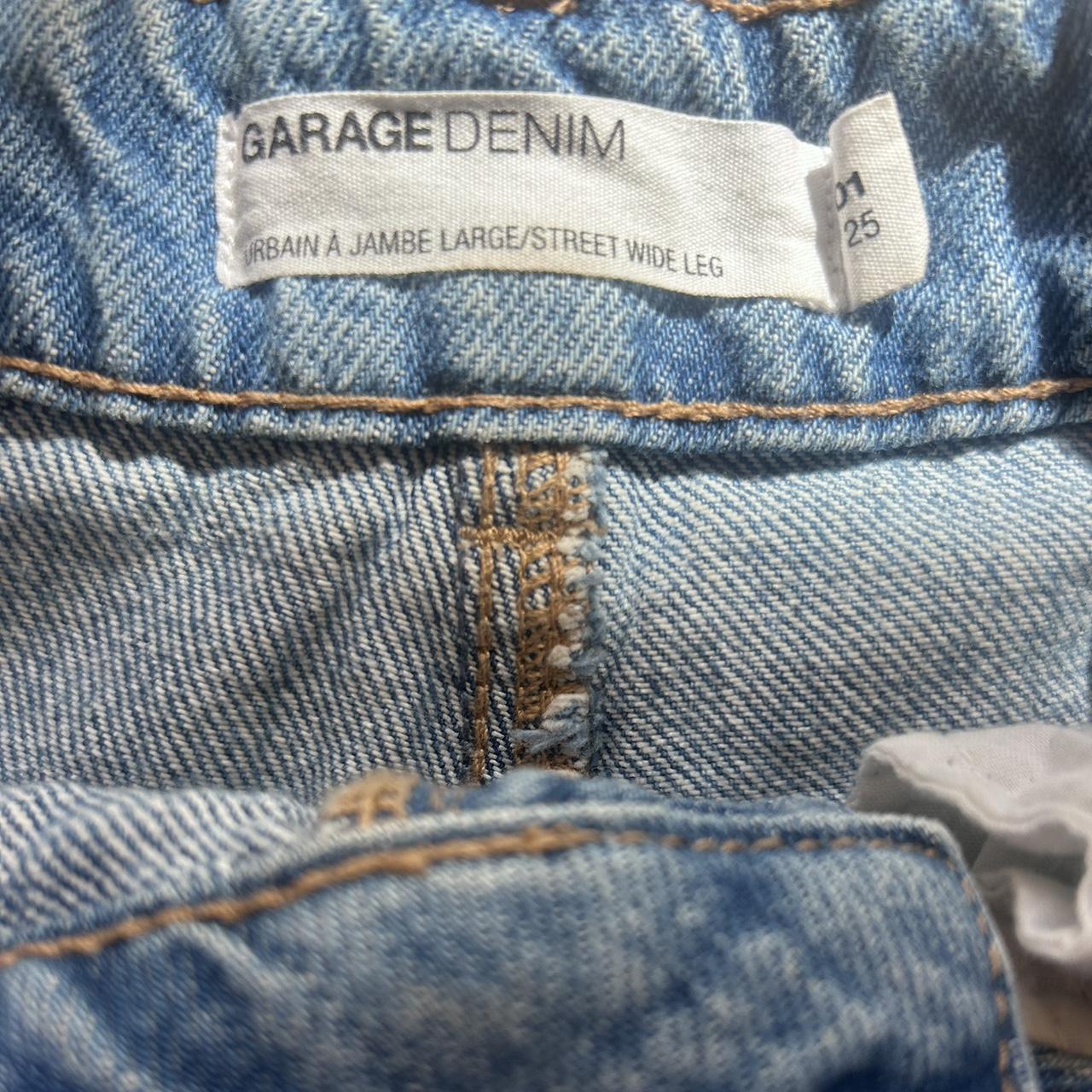 high rise wide leg garage light wash jeans - Depop