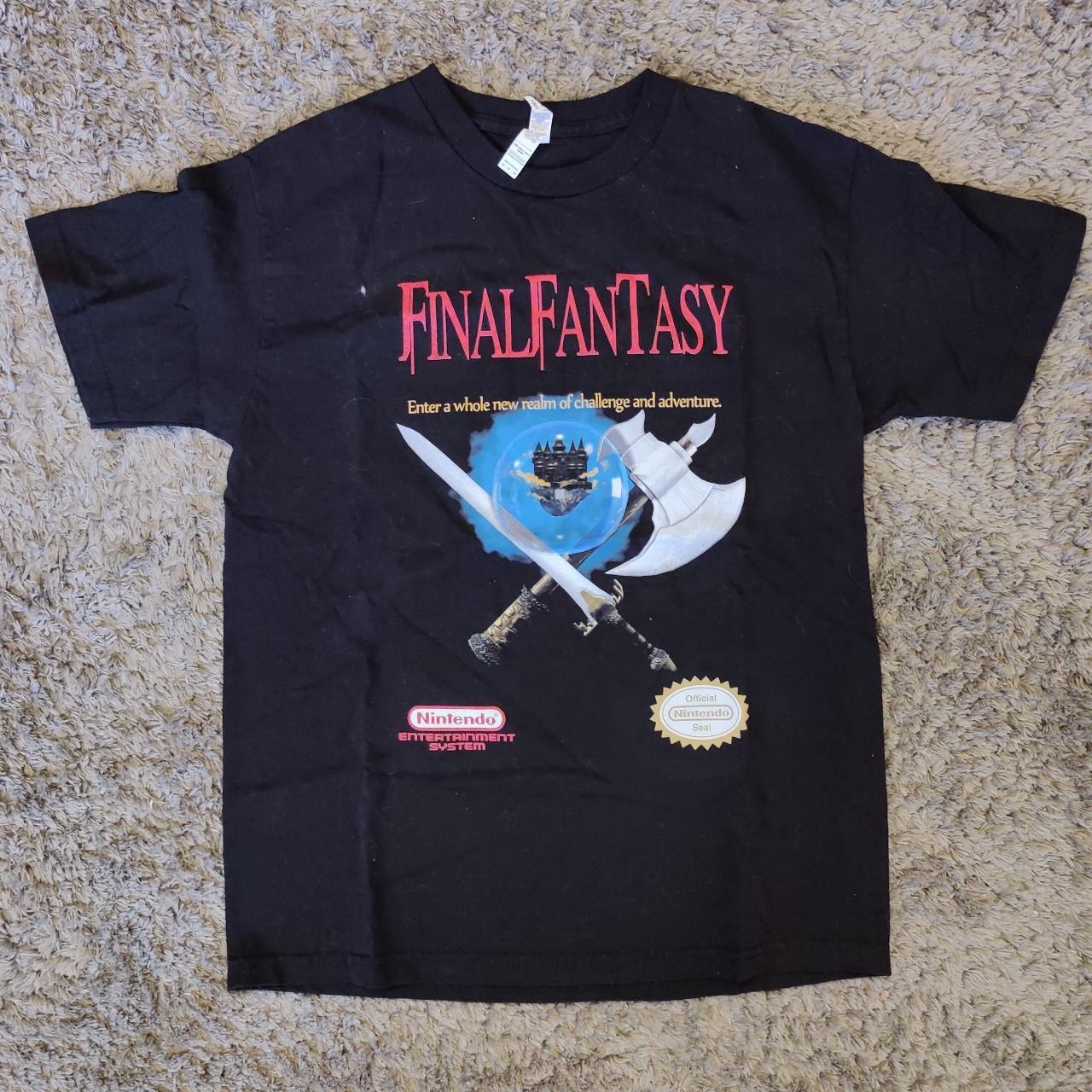 Final Fantasy NES game case Tshirt on American... - Depop