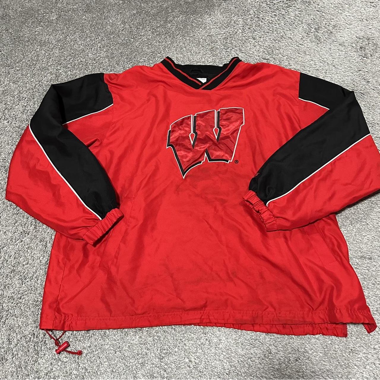Vintage Wisconsin Badgers Windbreaker... - Depop