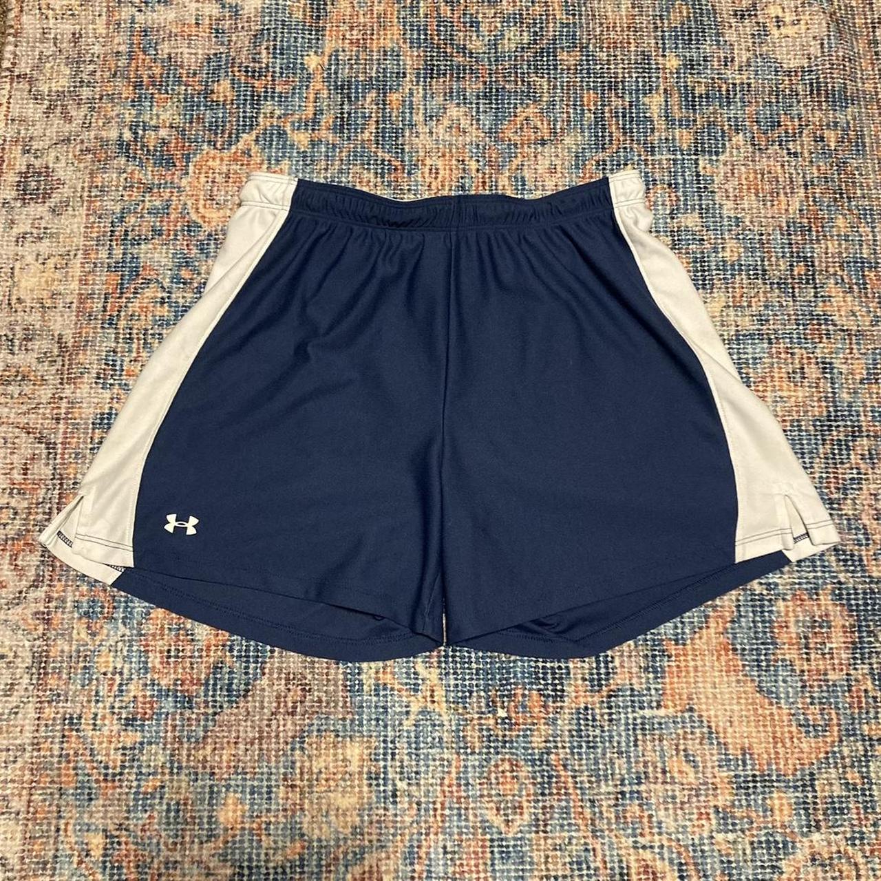 - under armour shorts - i love the blue and white... - Depop