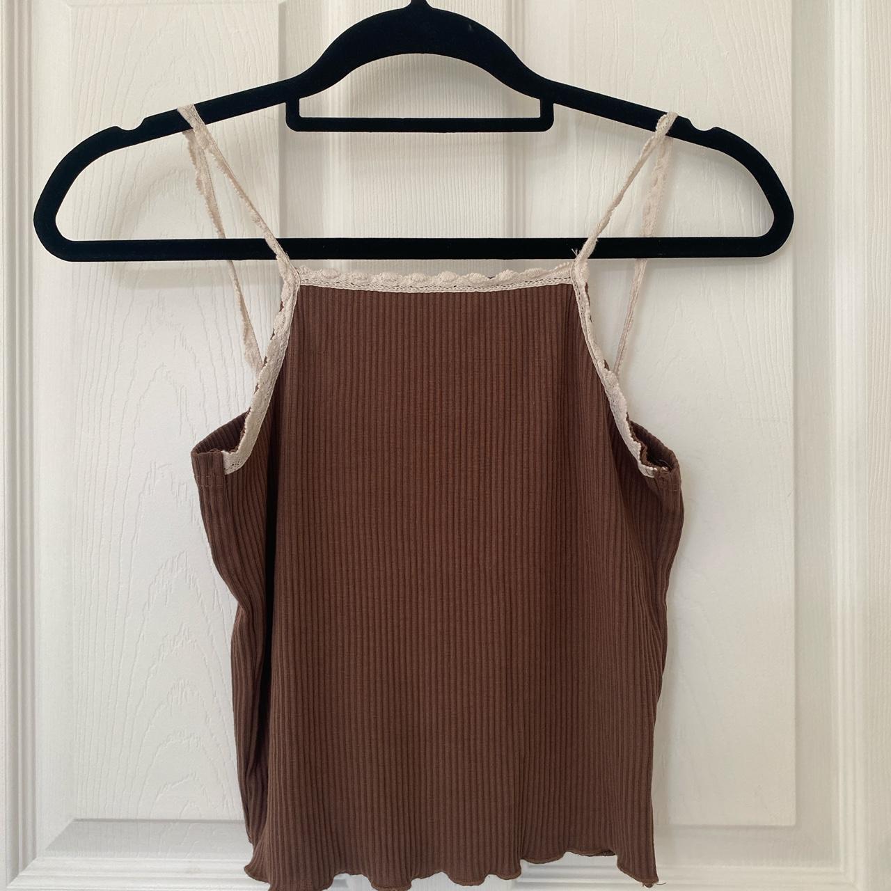 SHEIN Women's Brown and Cream Vest | Depop