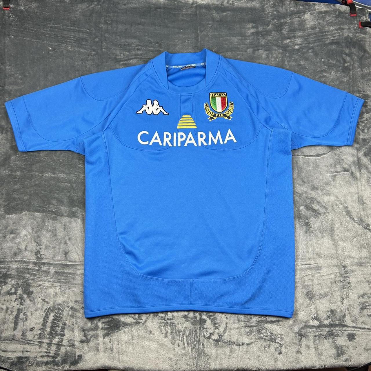 ITALY HOME RUGBY UNION KAPPA CARIPARMA XXL SHIRT... - Depop