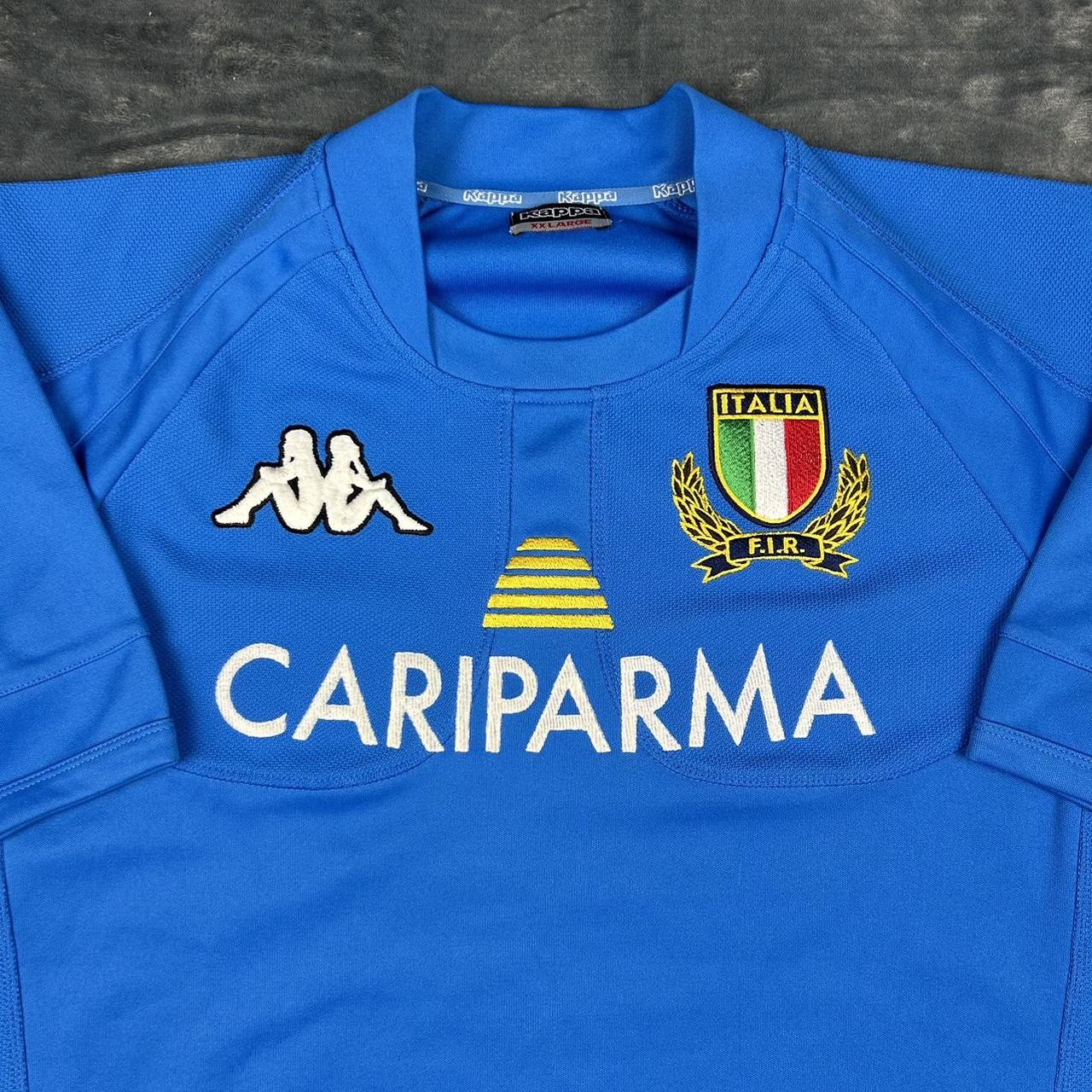 ITALY HOME RUGBY UNION KAPPA CARIPARMA XXL SHIRT... - Depop