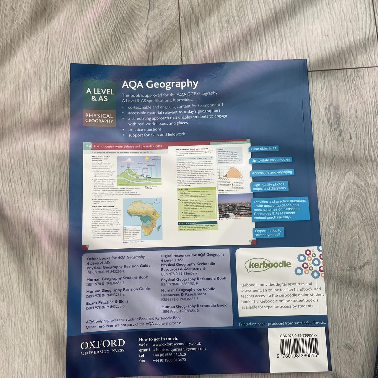 AQA A-level geography physical geography text book... - Depop AQA A-level geography physical geography text book... - Depop