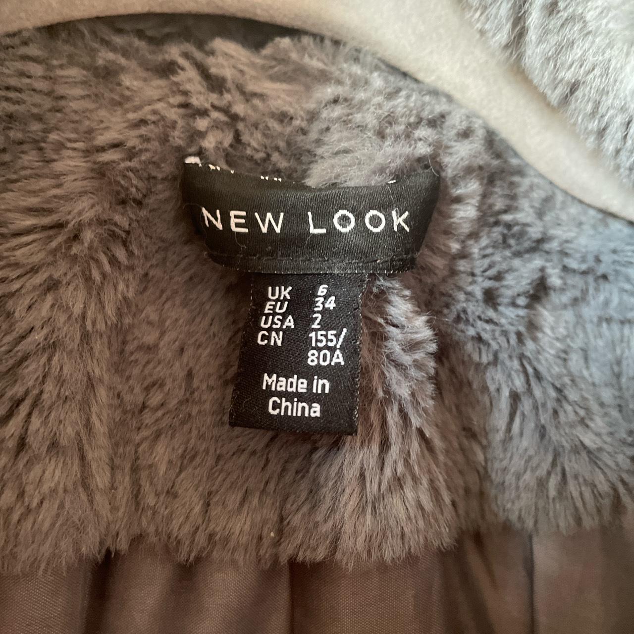 Women’s grey fluffy puffer style jacket New... - Depop