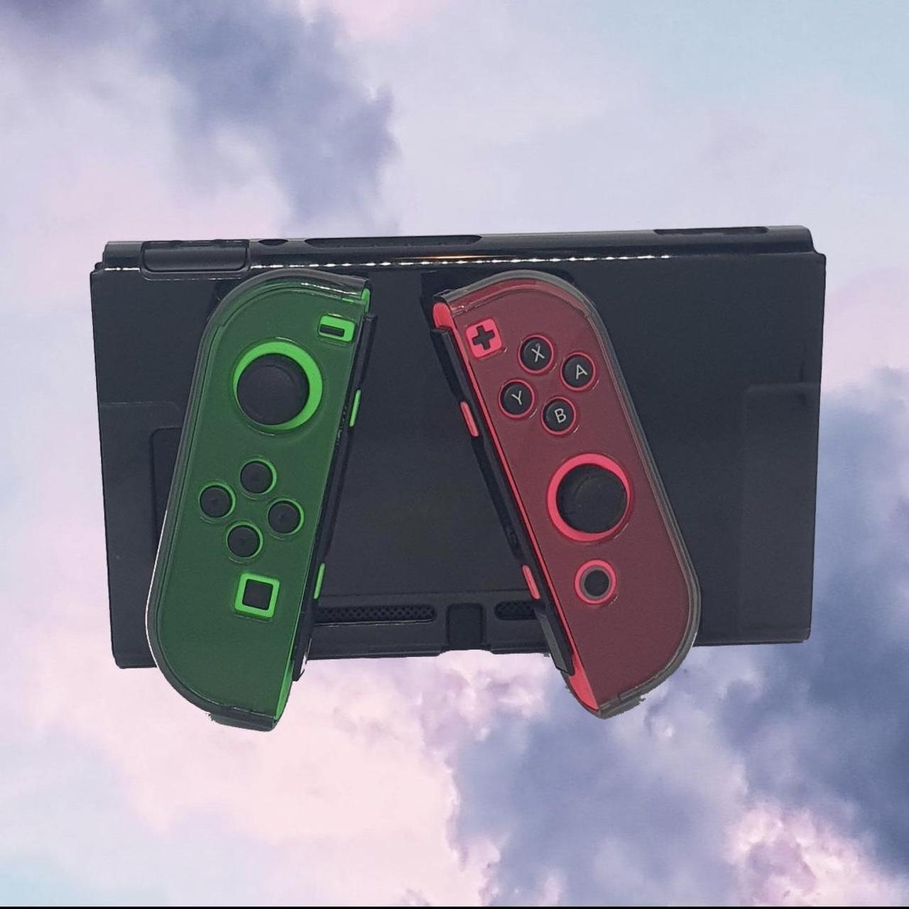 Transparent black/grey Nintendo switch case Handmade... - Depop