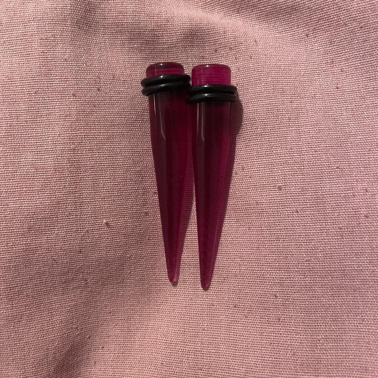 00g taper earrings #y2k #emo #scene #alt #bodyjewelry - Depop