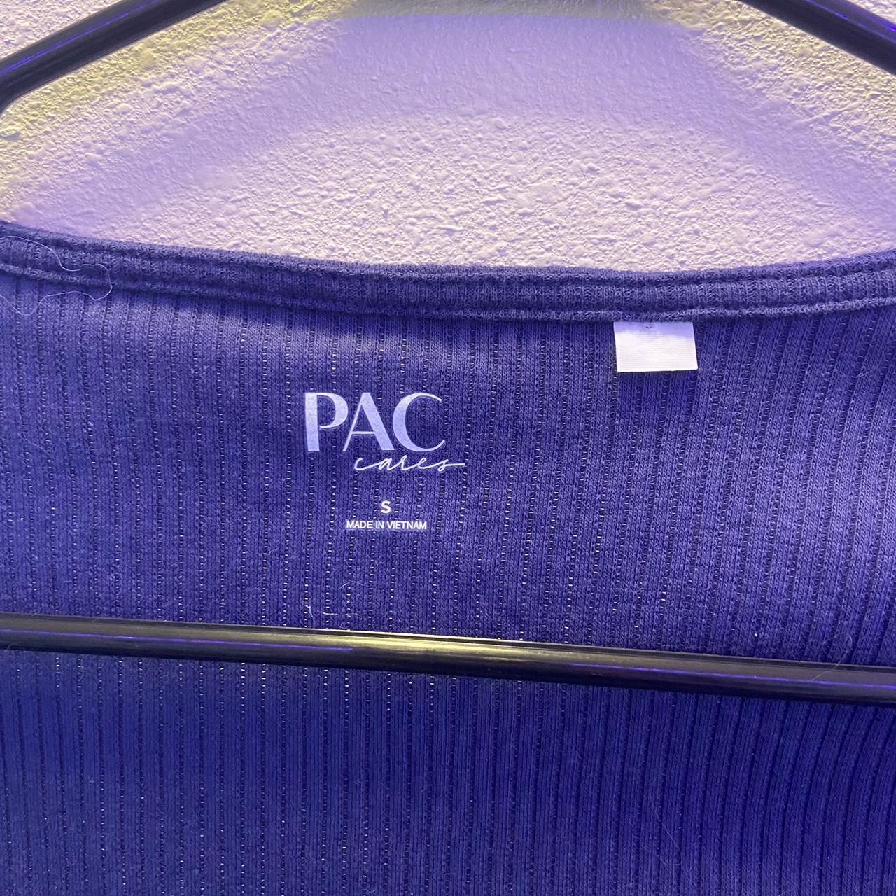 Pacsun navy blue cropped long sleeve with square... - Depop