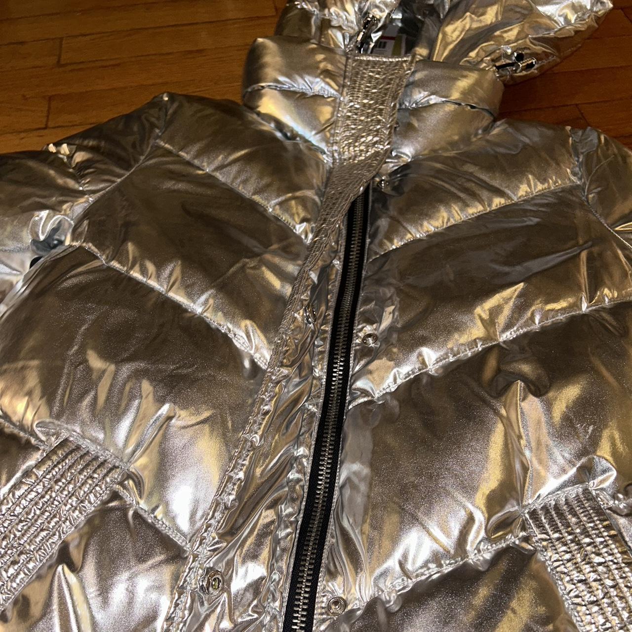 Michael Kors silver metallic puffer jacket!! Size... - Depop