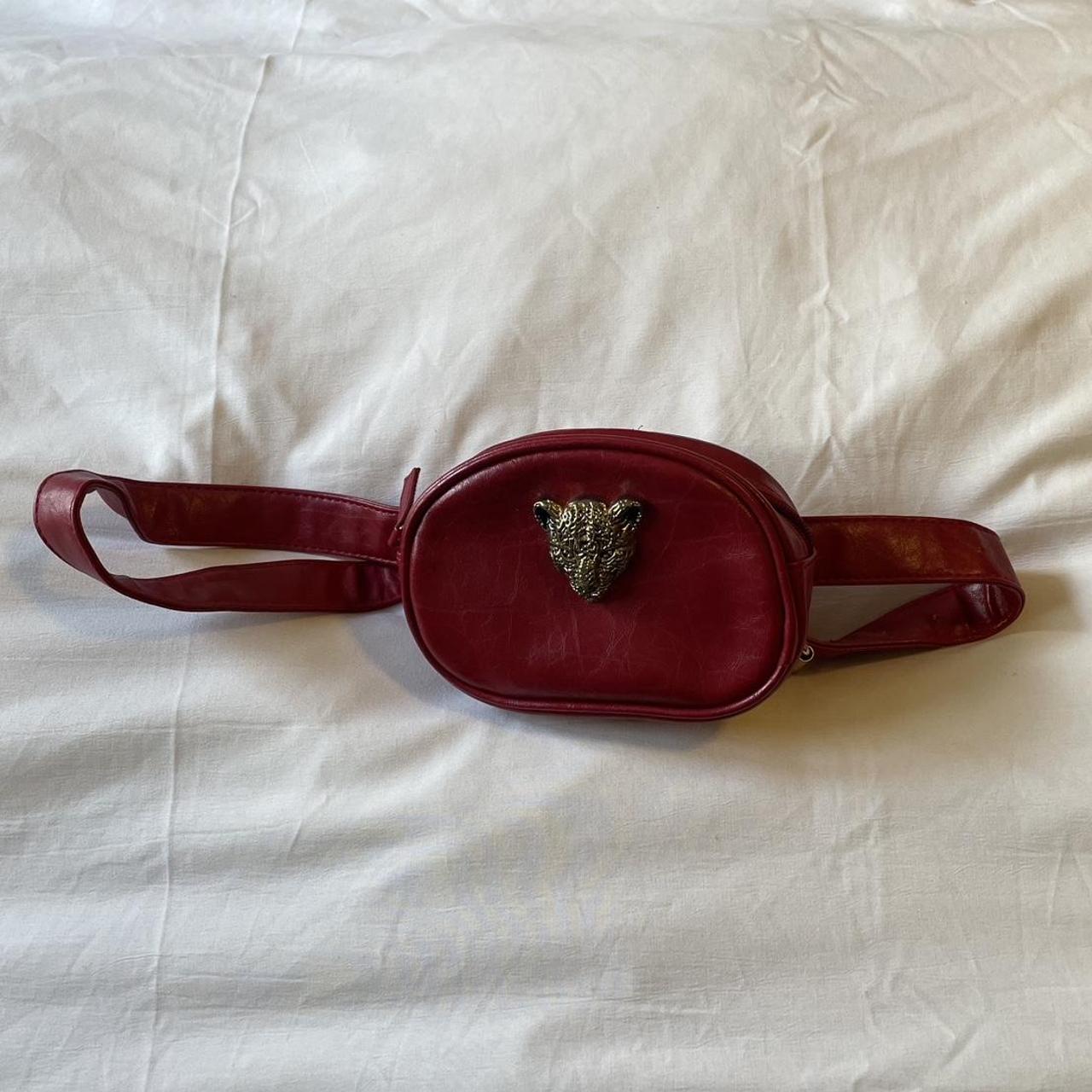 Red fanny pack/crossbody with lion detail Brands... - Depop
