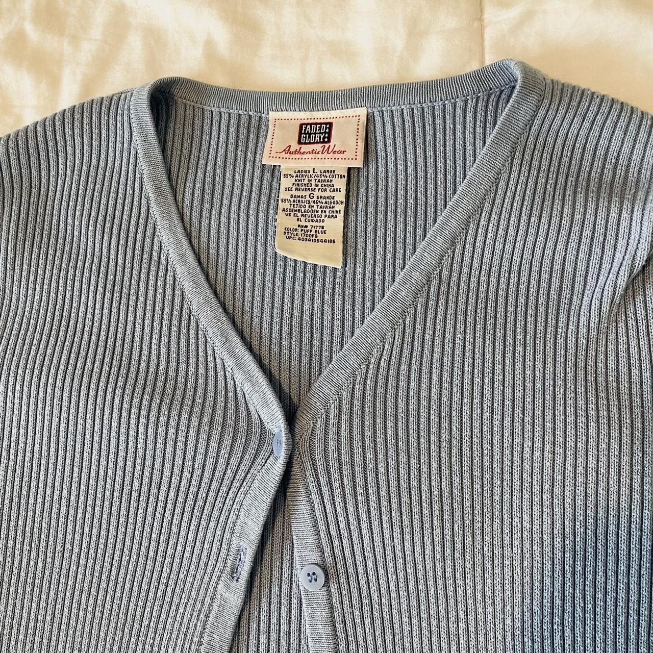 vintage blue button up cardigan ️ perfect for winter... - Depop