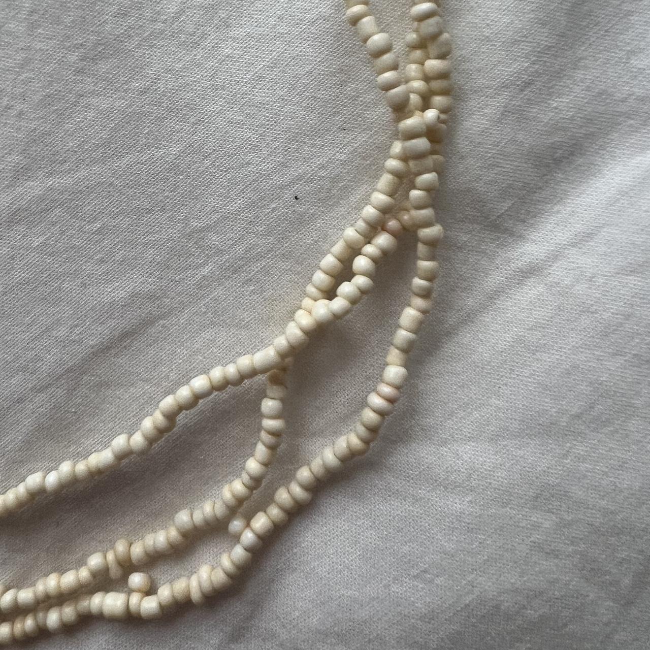 Brazilian Bead Choker -Wood micro beads -Button... - Depop