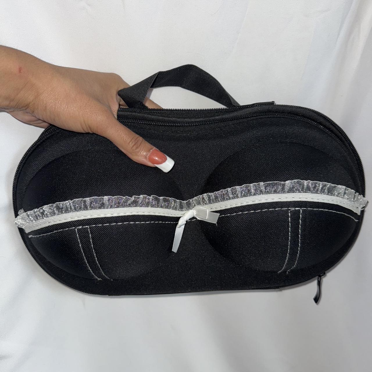 cute bra case for traveling 🖤 #travel #bra #chic #cunty | Depop