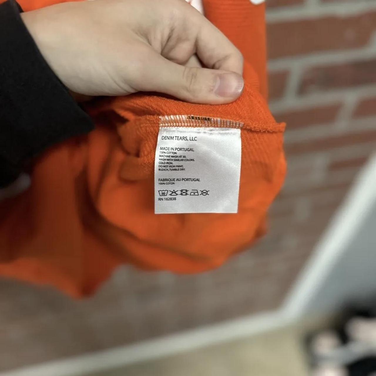 Denim tears hoodie orange Perfect condition Size... - Depop