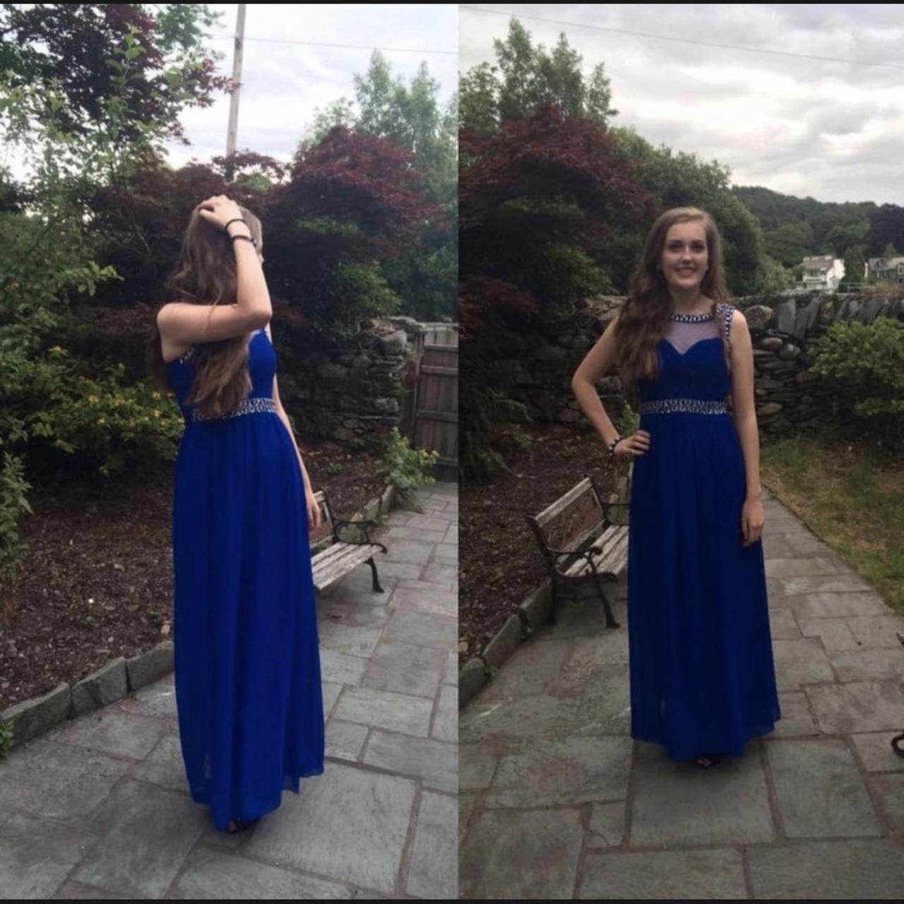 Blue prom dress Quiz Size 8 Worn once Great... - Depop