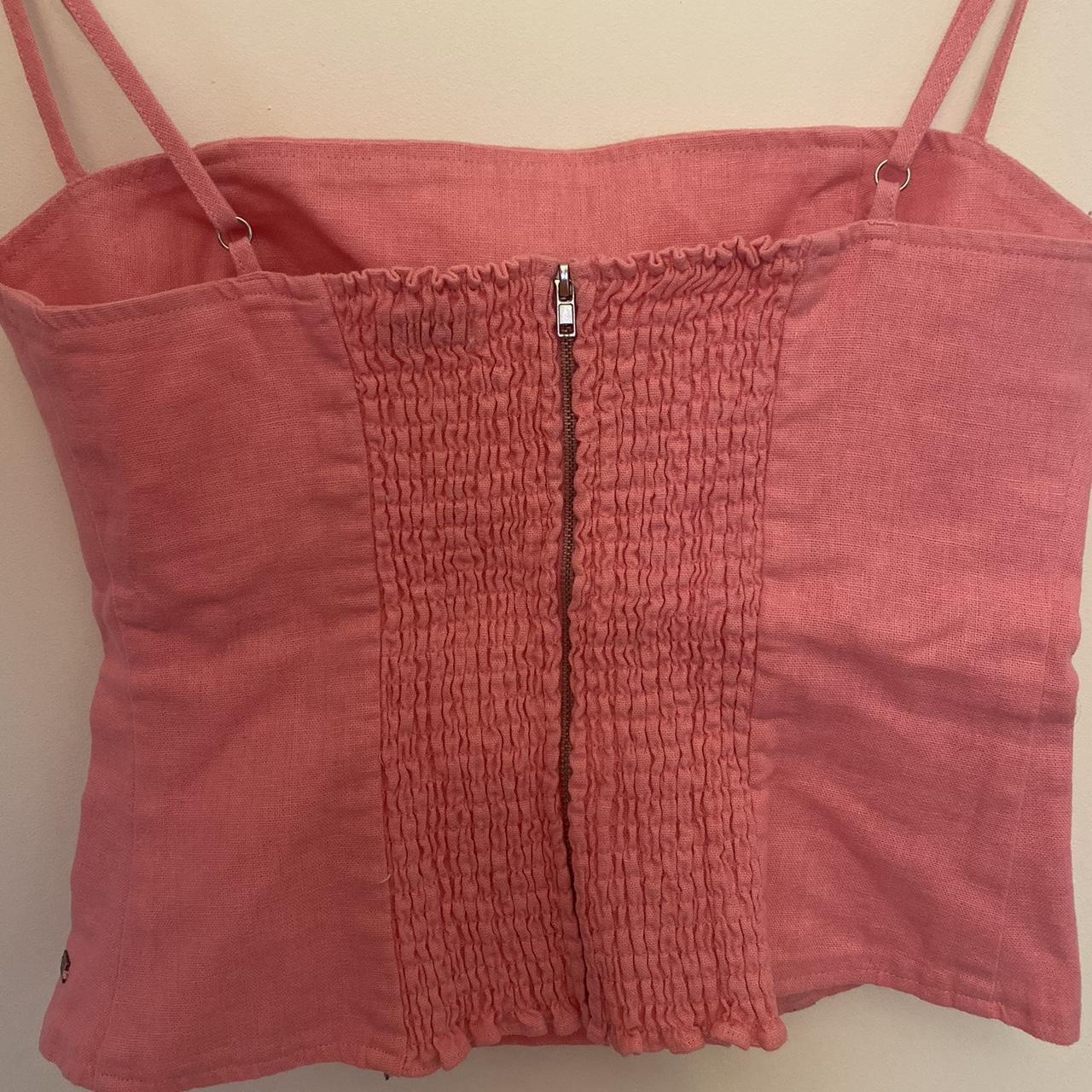 Hot pink Ghanda zip up cami 🩷 - worn once - fits... - Depop