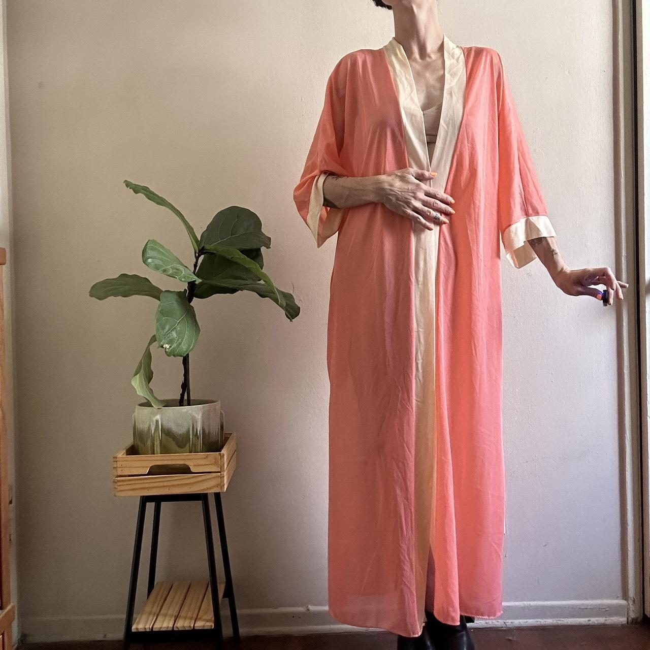 Vintage Peach Robe- Beautiful translucent peach and... - Depop