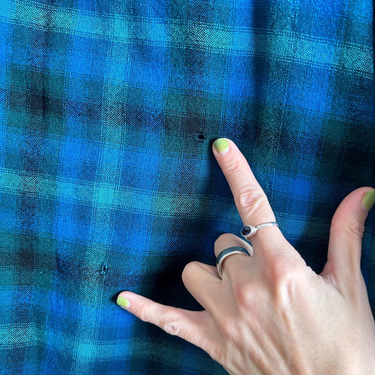 Vintage Blue Pendleton Flannel- Gorgeous blue and... | Depop