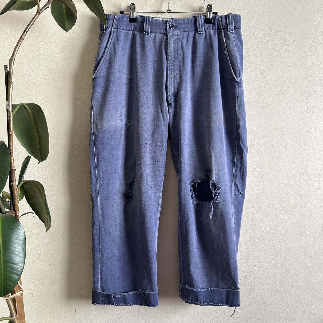Vintage Moleskin Work Pants - Amazingly tattered... | Depop