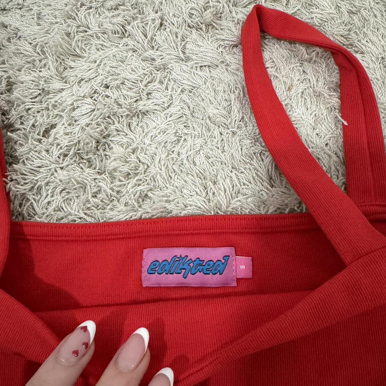 edikted red crop top - Depop