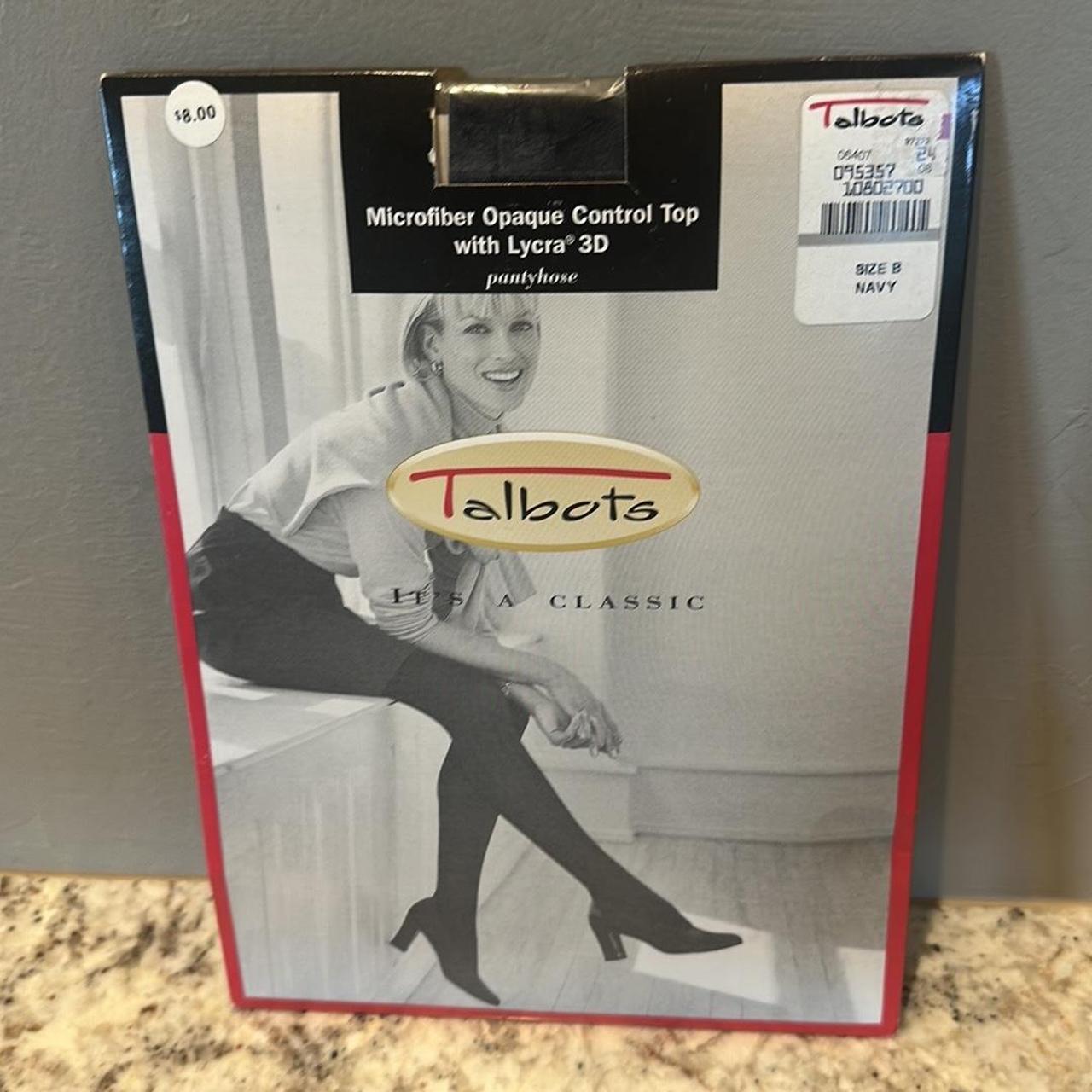 Vintage Talbots microfiber, opaque control top with... - Depop