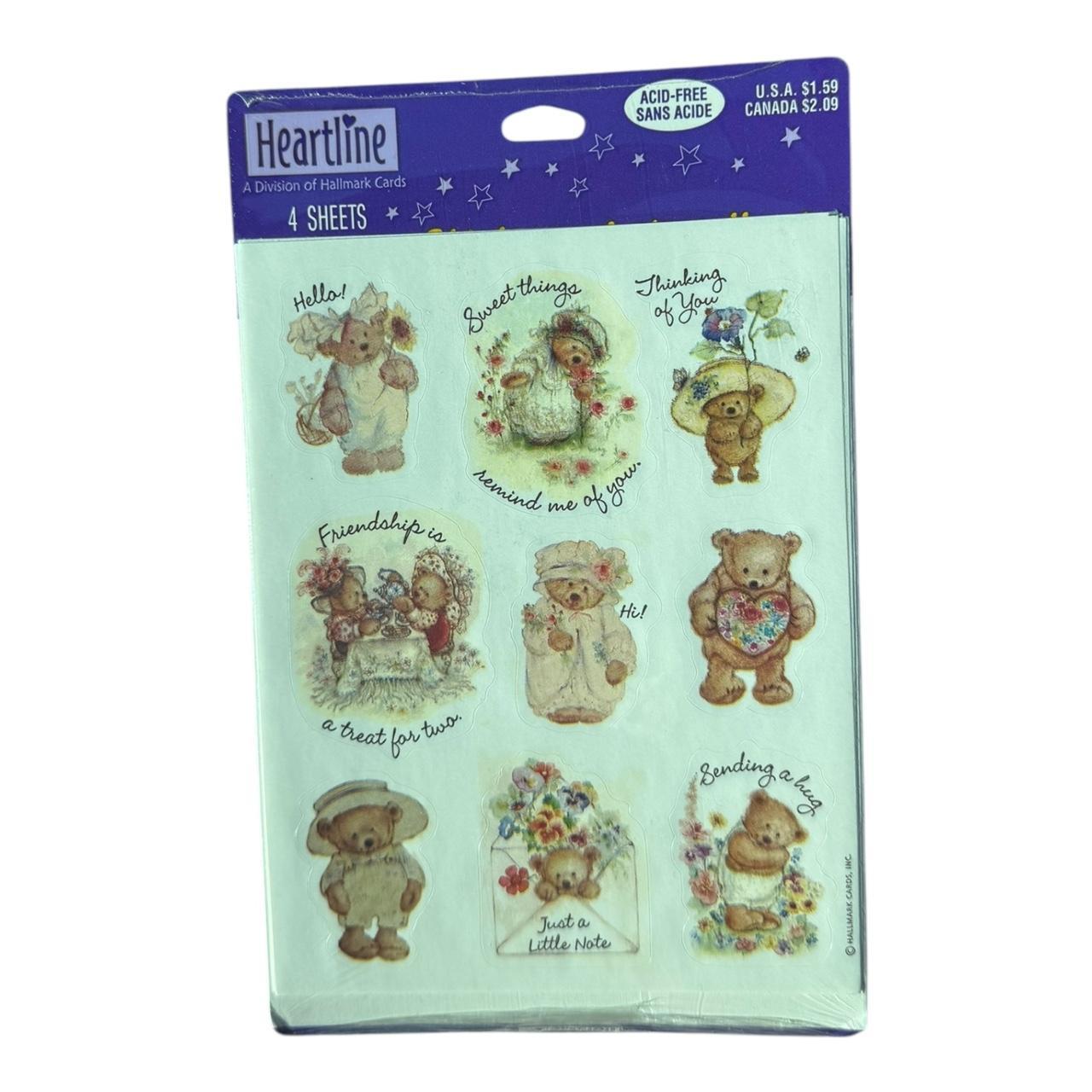 Vintage Hallmark Heartline Stickers Marys Bears Mary... - Depop