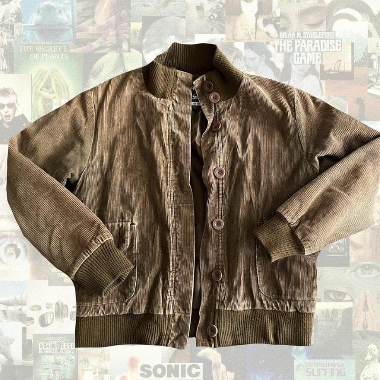 Vintage brown corduroy bomber jacket Lined interior... - Depop