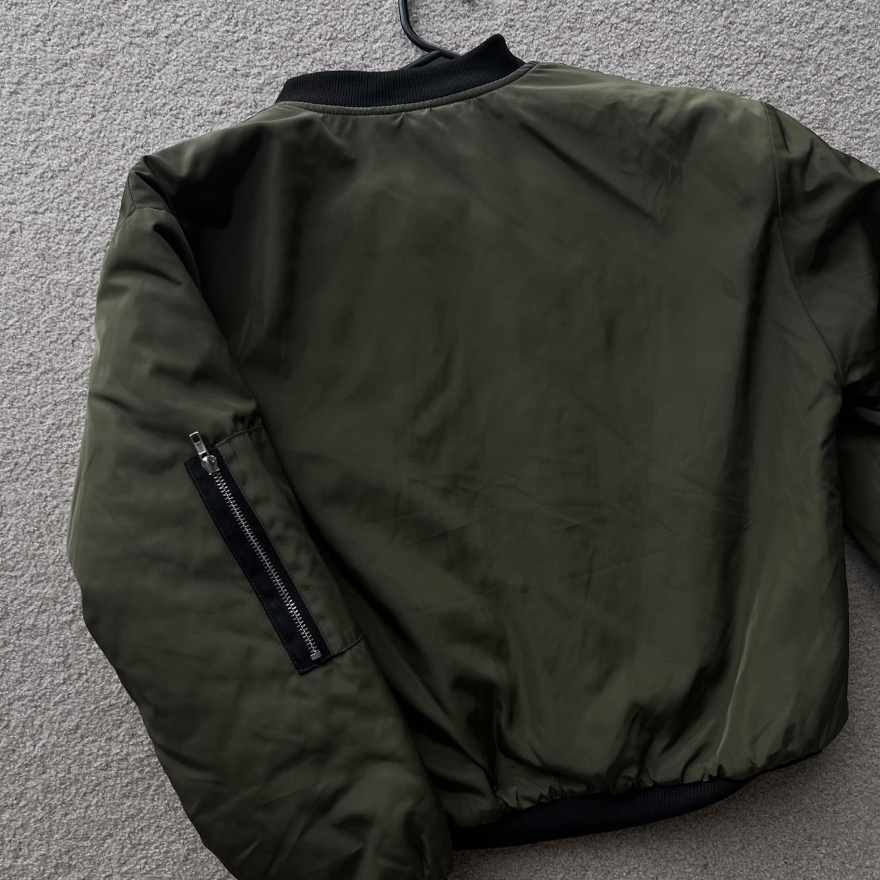 OLIVE BOMBER JACKET - Depop