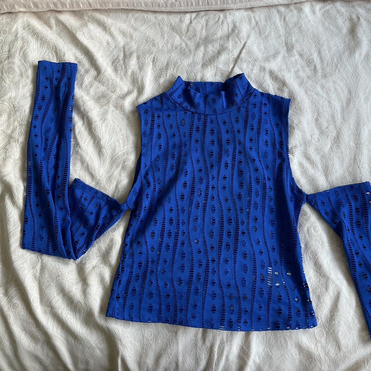 Jaded blue cut-out top - Depop
