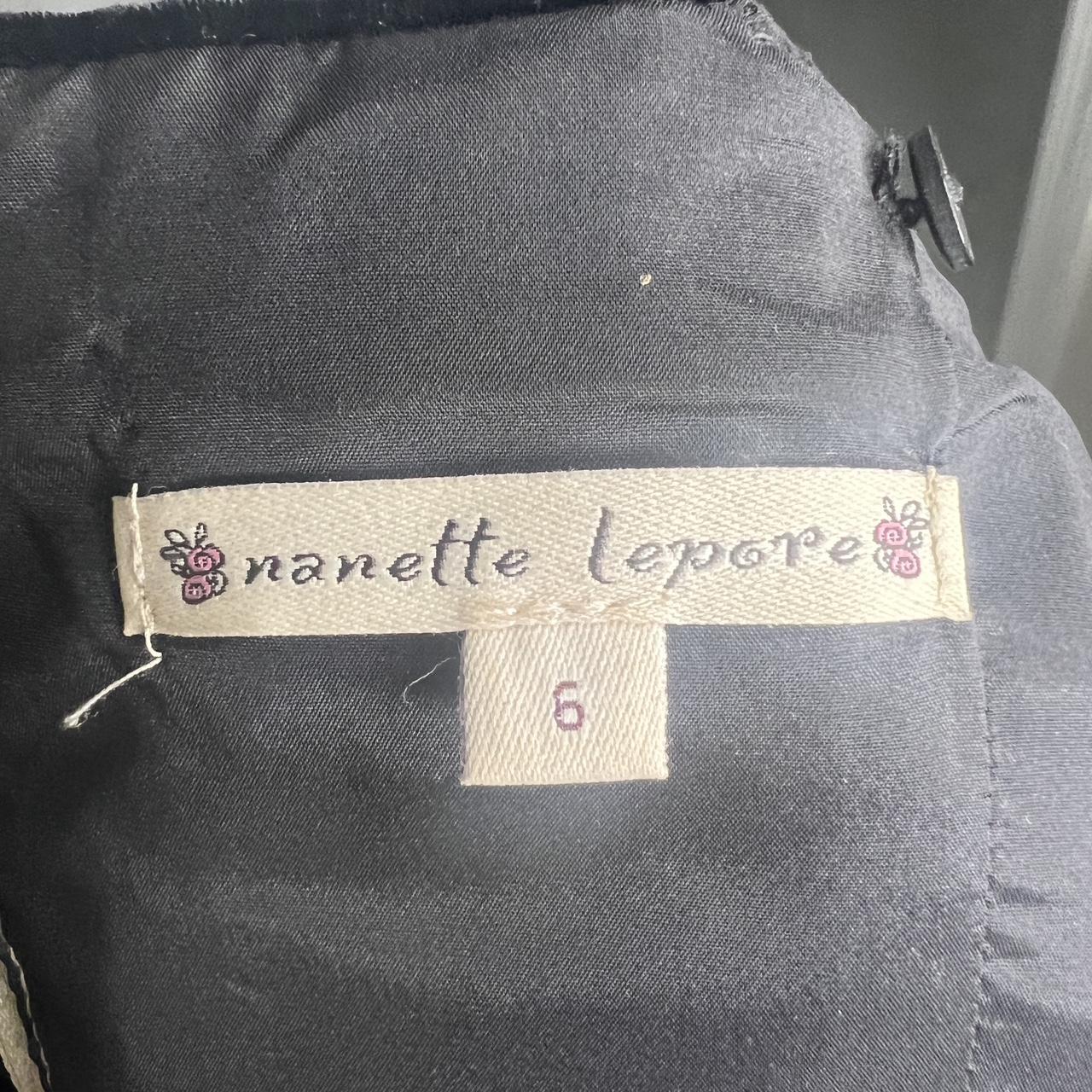 Nanette Lepore Women's Cream and Black Corset | Depop