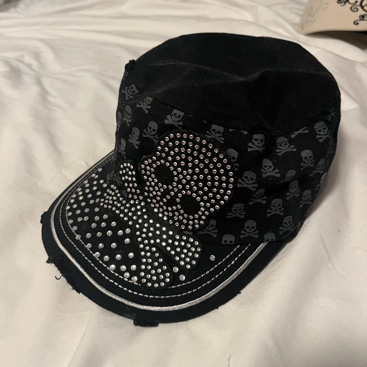 Y2k skull hat with rhinestones ⭐️ Offers accepted... - Depop